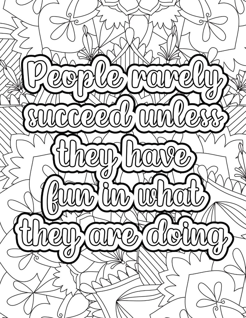 200 Doodle Motivational Coloring Pages L Unique Colouring for Adults ...