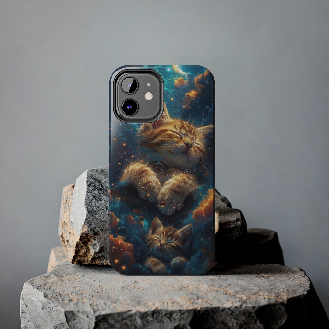 Orange Cat Phone Case, Nebula Orange Cat Phone Case, iPhone Phone Case ...