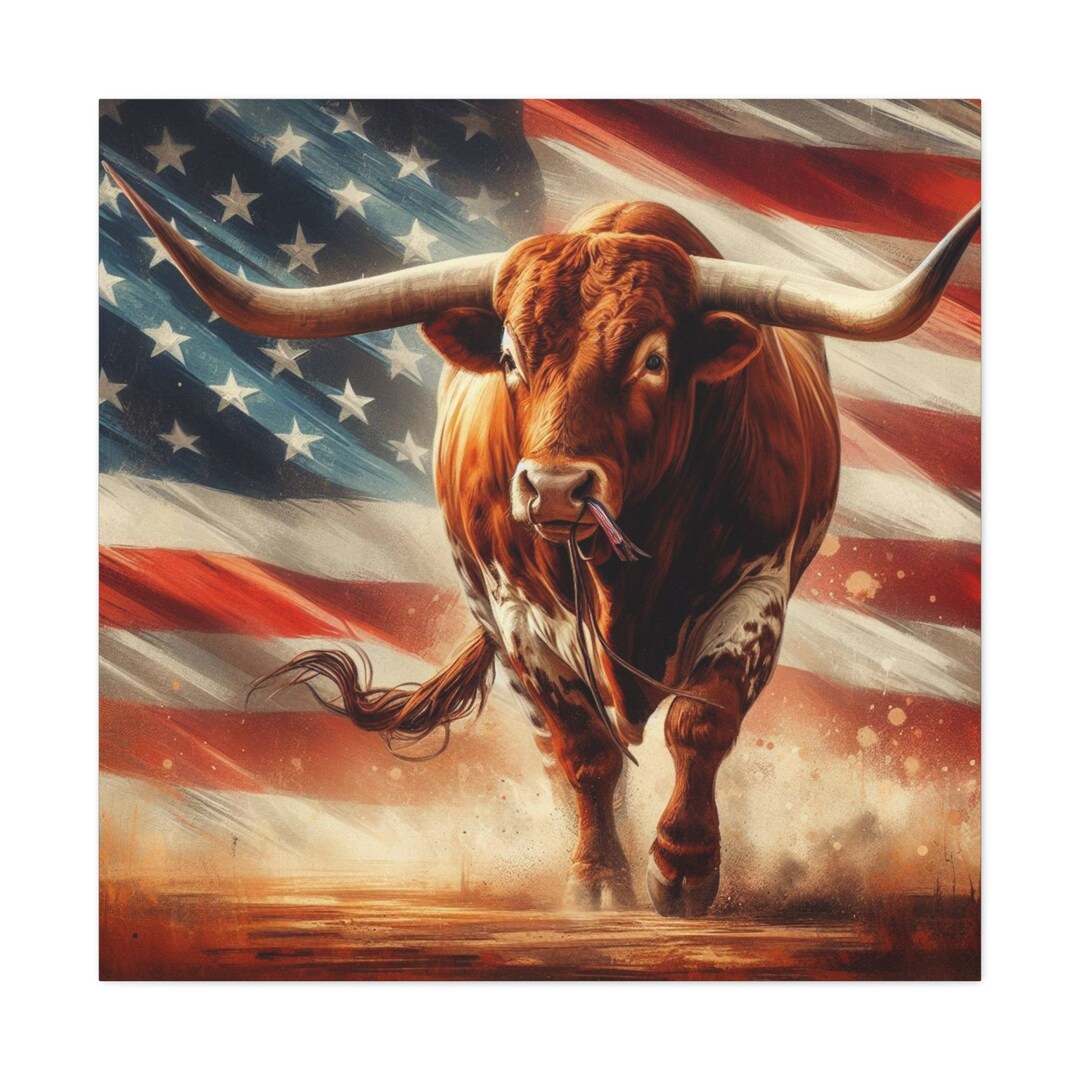 Longhorn I Canvas Gallery Wrap - Etsy