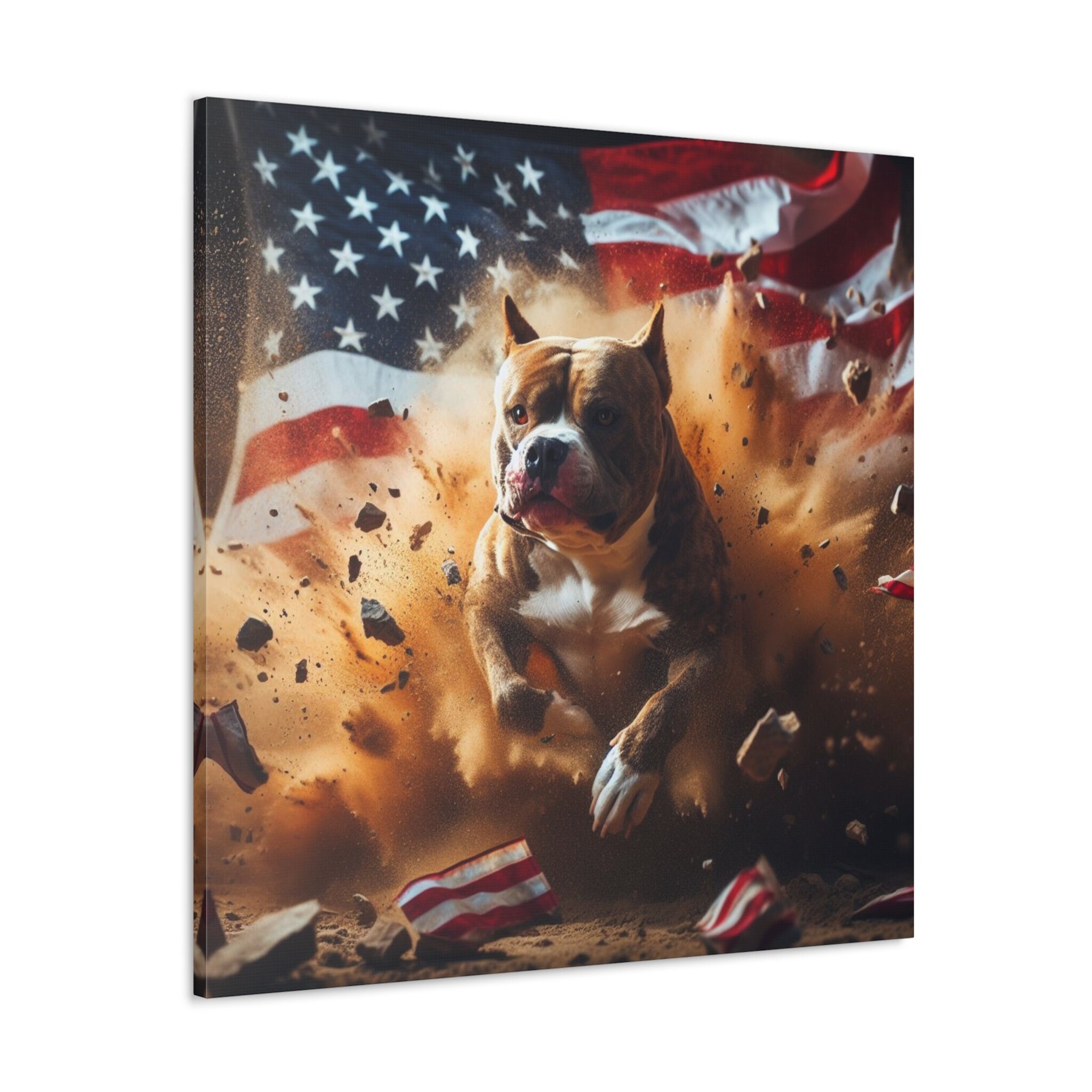Pit Bull Dog Canvas Gallery Wrap, Pit Bull Pitbull Wall Art Animal ...