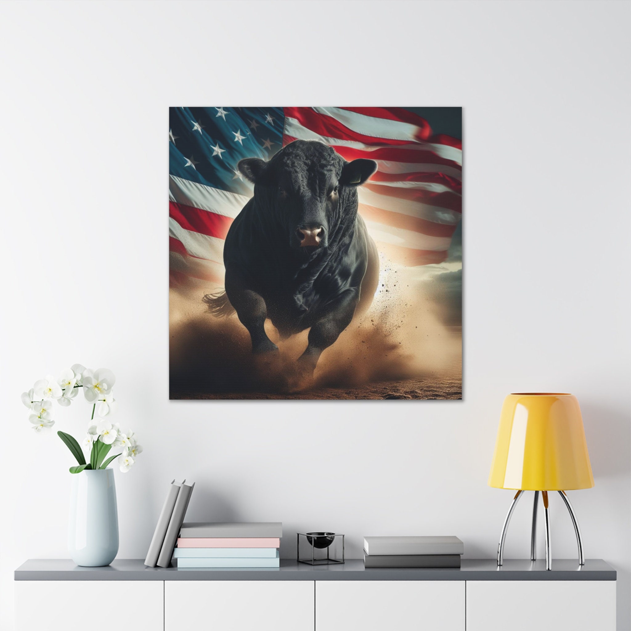 Black Angus Bull Canvas Gallery Wraps - Etsy