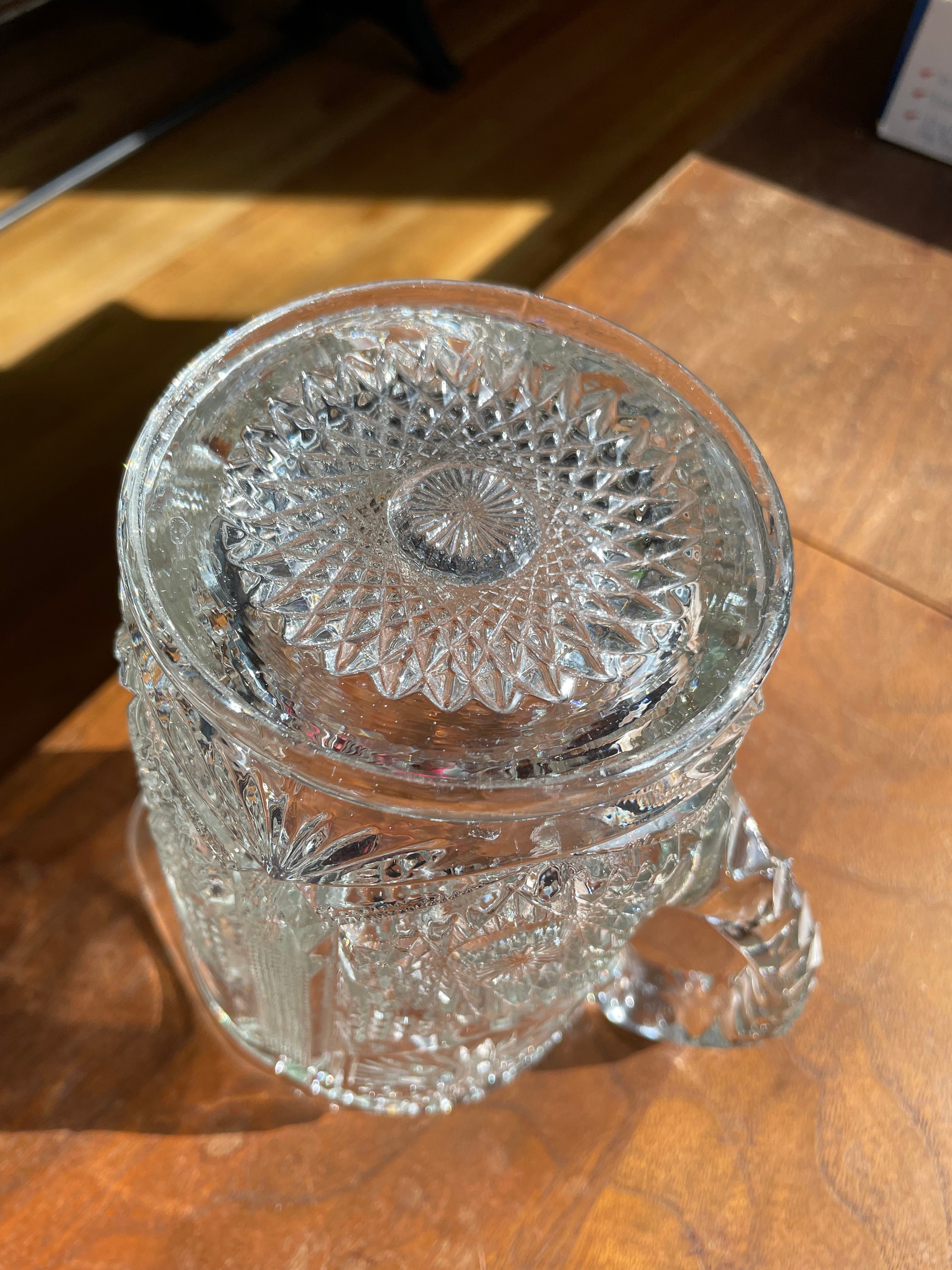 EAPG Imperial Glass Star and File Pattern 8" Water Pitcher - Etsy