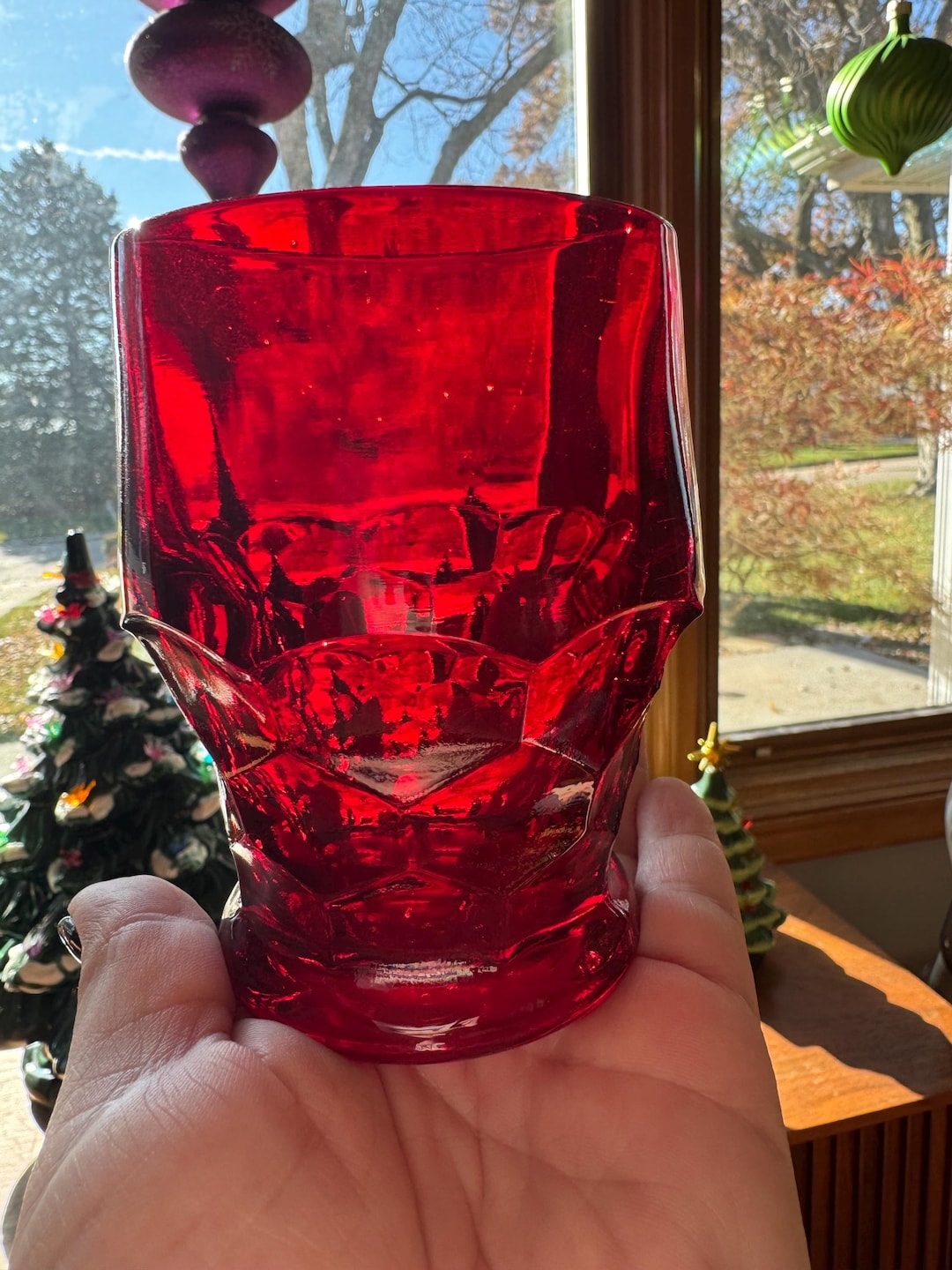 Viking Ruby Red Georgian 4” Tall Tumblers/rocks Glasses - Etsy