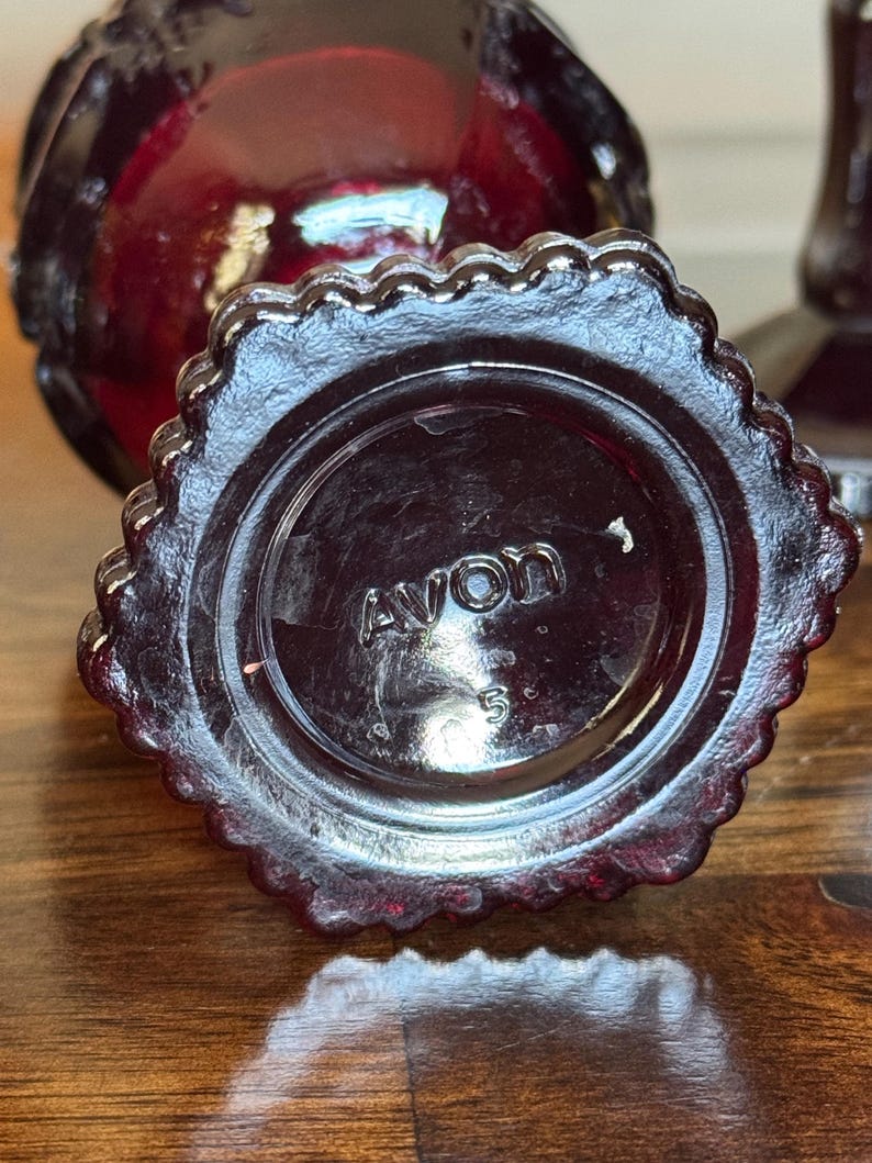 Avon 1876 Cape Cod Ruby Red Glassware: Wine Goblet, Cordials, Mug - Etsy