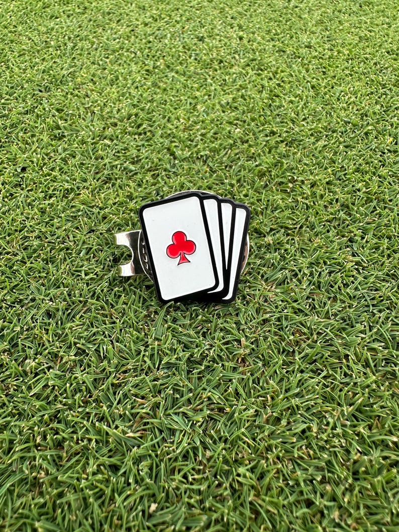 Casino Golf Ball Markers - Iron Magnetic Set of 3 With Matching Hat ...