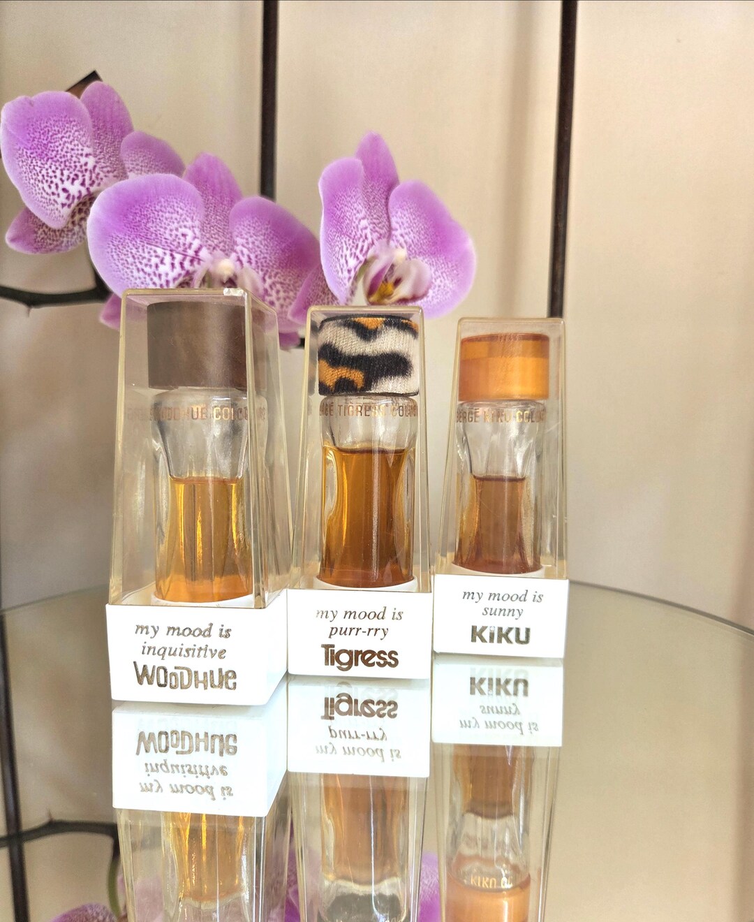 Vintage Faberge Cologne Splash Trio Boxed Set Kiku Tigress Woodhue ...