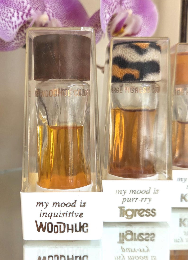 Vintage Faberge Cologne Splash Trio Boxed Set Kiku Tigress Woodhue ...