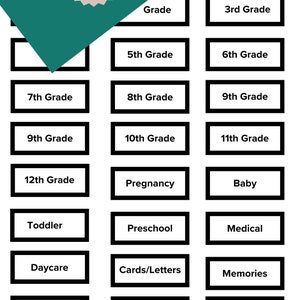 Memory Box File Cover Page-file Labels- DIY Printable - Digital File ...