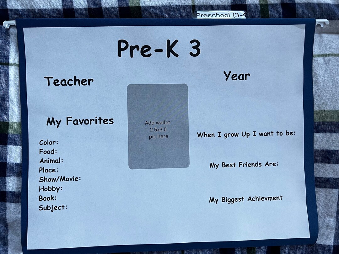 Kids School Memory Box File Cover Page Printable Digital File PDF DIY ...