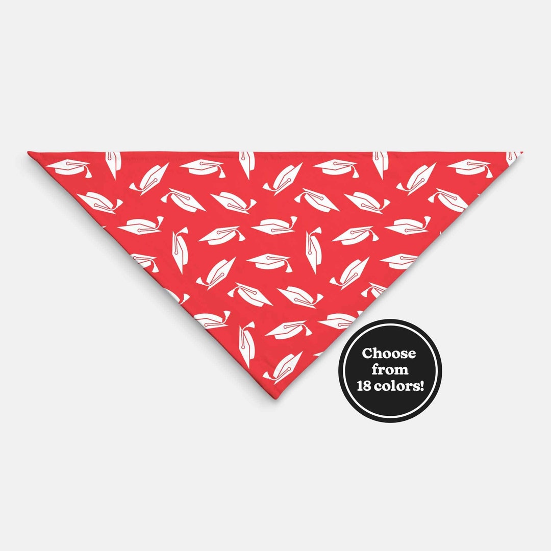 Custom Graduation Dog Bandana Custom Colors to Match Your School Tie on ...
