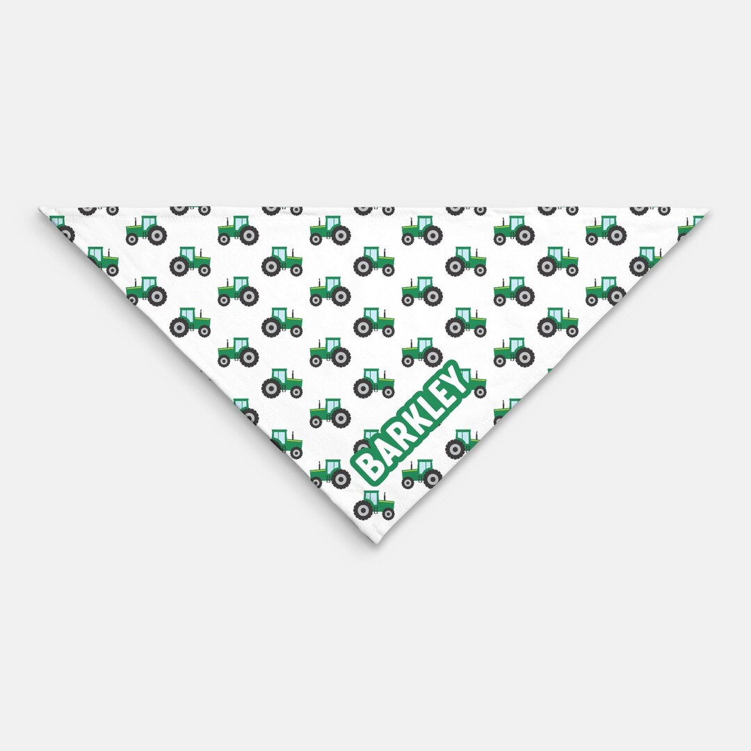 Personalized Tractor Bandana Tractors Dog Bandana Custom Farm Bandana ...