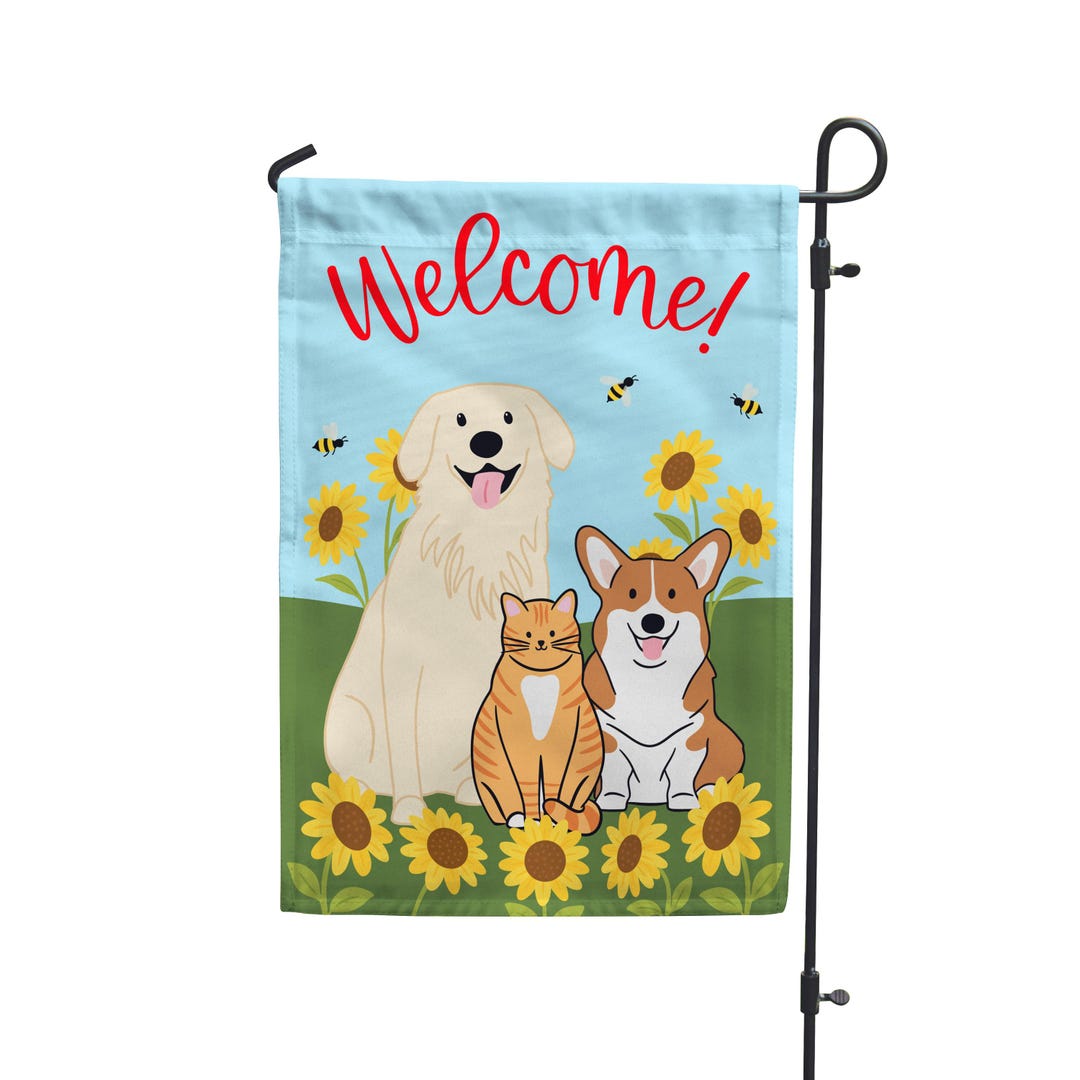 Pick Your Pet Sunflower Garden Flag - Personalized Pet Yard Flag ...