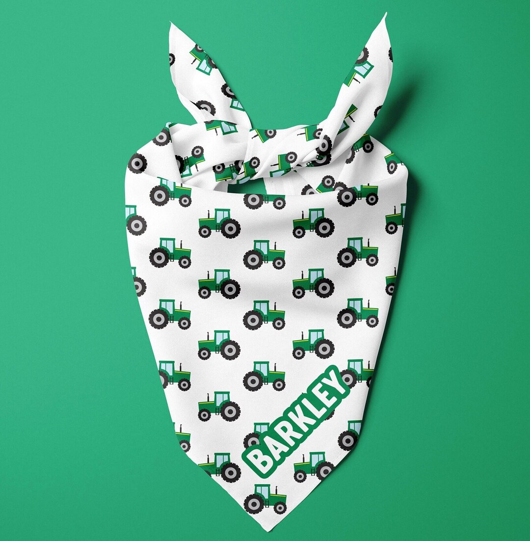 Personalized Tractor Bandana - Tractors Dog Bandana - Custom Farm ...