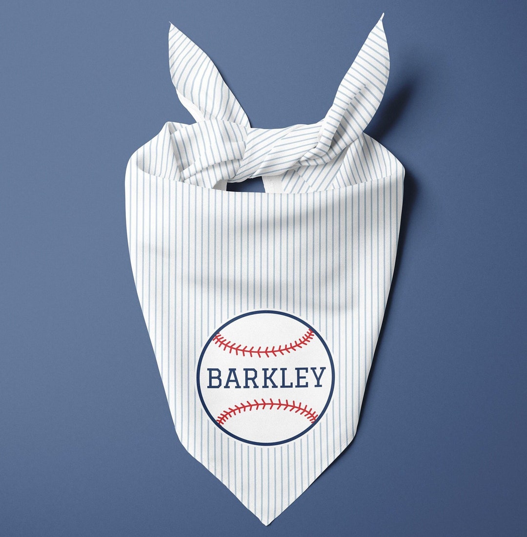 Personalized Baseball Bandana - Baseball Dog Bandana - Personalized ...