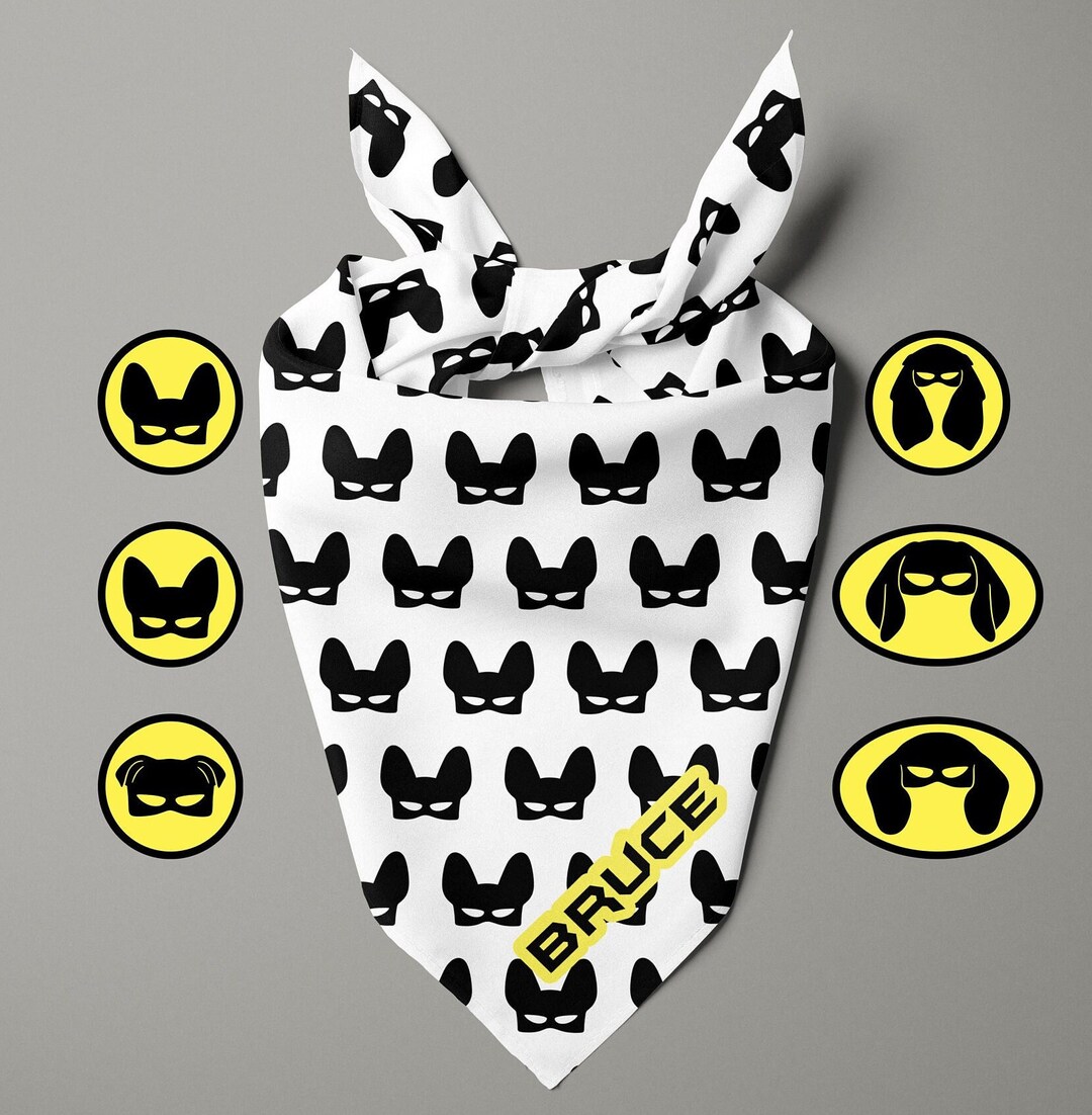 Personalized Batdog Bandana: Superhero Tie-on Dog Bandana - Etsy
