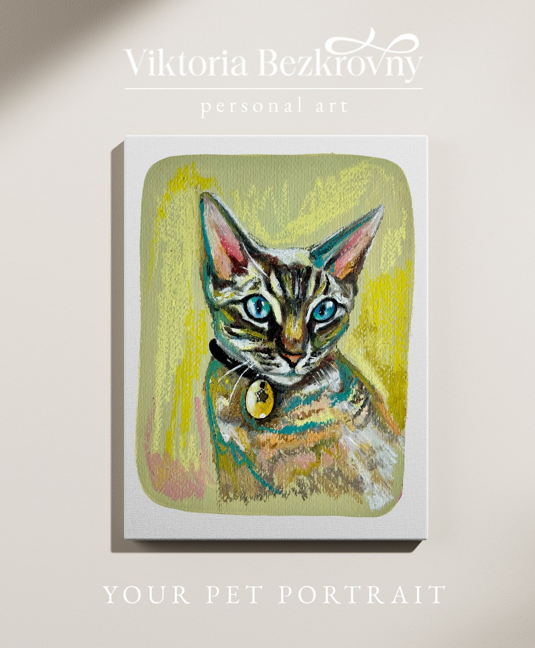 Oil Pastel Pet Paintings, Hand-drawn Pets Portraits, Gift for Cat/dog ...
