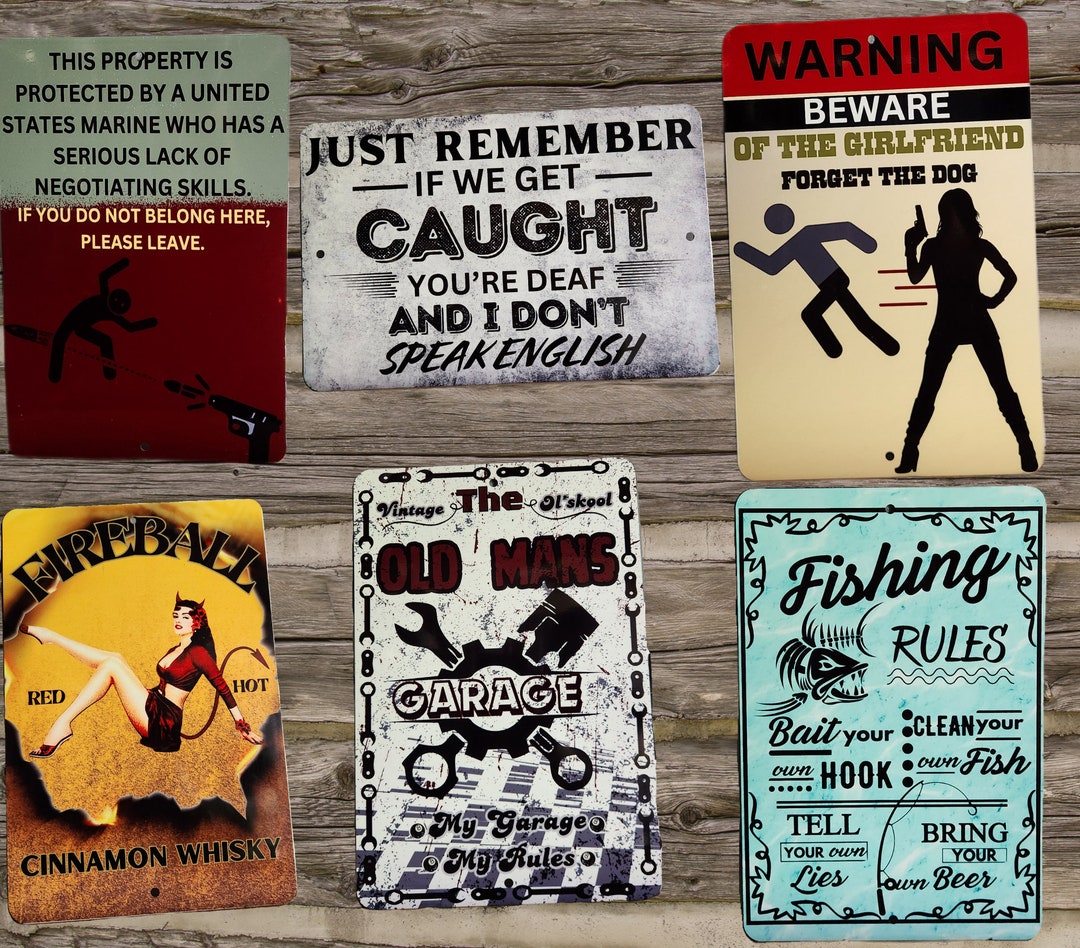 Aluminum Sign 8x12 Funny, Humorous Gift, Fishing Related, Fireball Girl ...