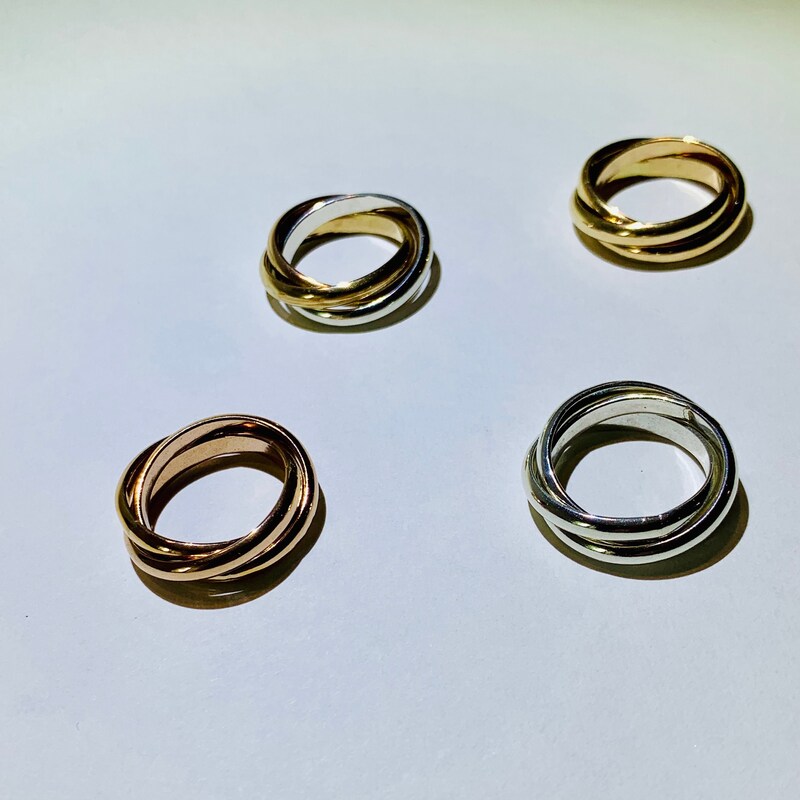 Tri Color Rings - Etsy