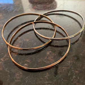 Elegant Intertwined Multi-metal Bangle Bracelet: Handcrafted Classic ...