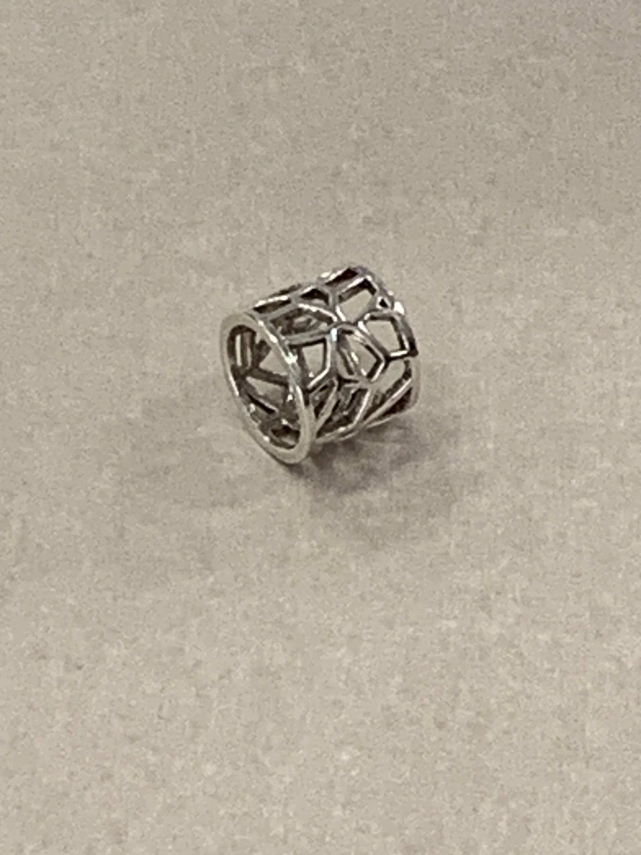 Sterling Silver Barrel Voronoi Ring - Size 6 - Etsy