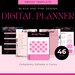 Stylish Black and Pink Digital Planner Template 46 Pages Printable ...
