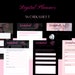 Stylish Black and Pink Digital Planner Template 46 Pages Printable ...