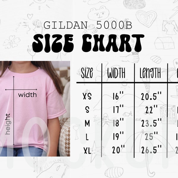 Youth Gildan 500b Size Chart - Etsy