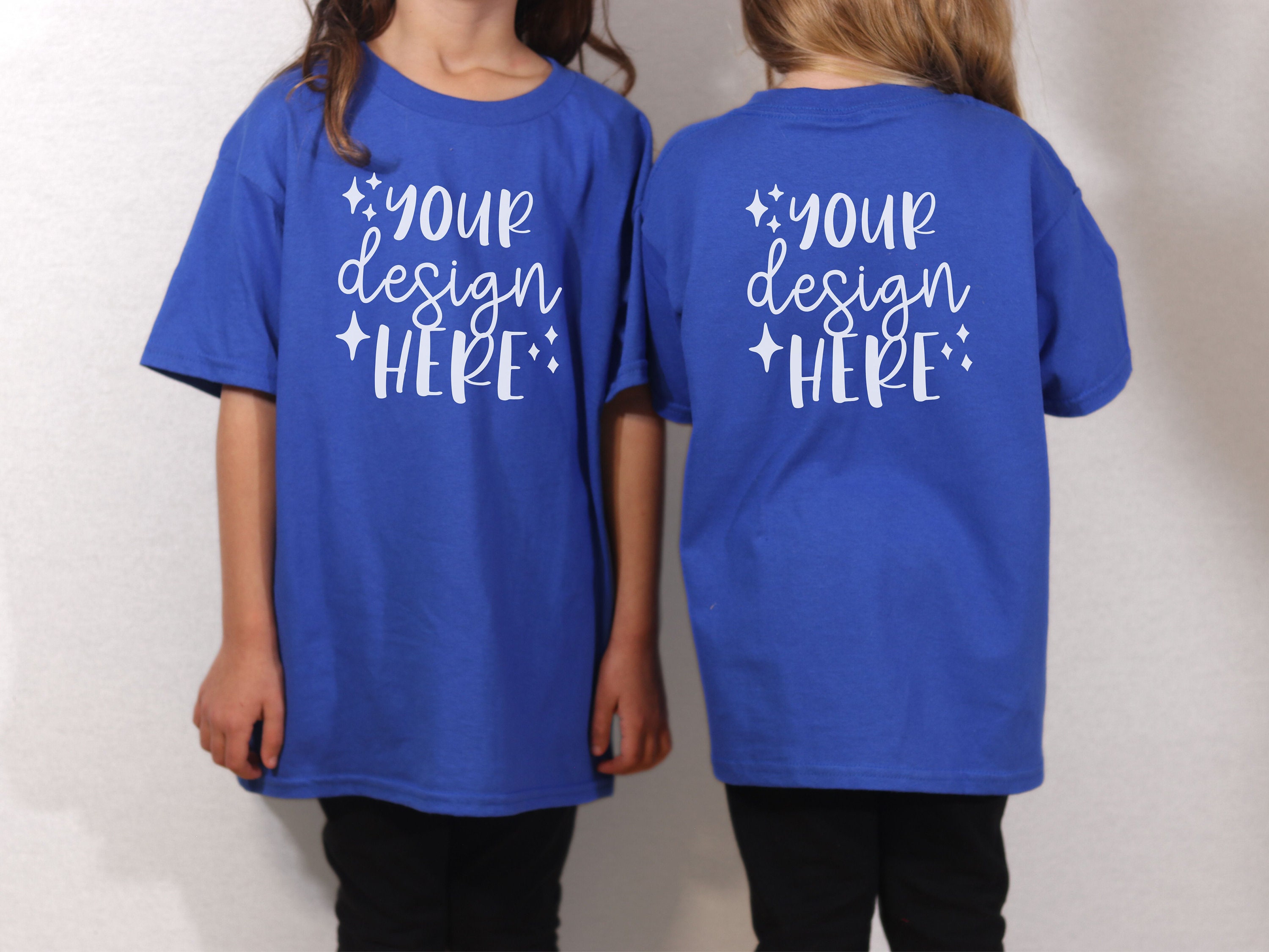 Royal Kids Mockups, Gildan 5000b Mockup Royal Blue, Siblings Mockup ...