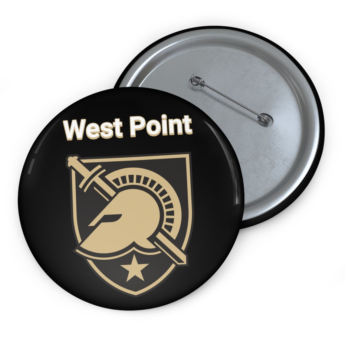West Point Logo Button 2.25 & 3 Black Background Proudly Display Your ...