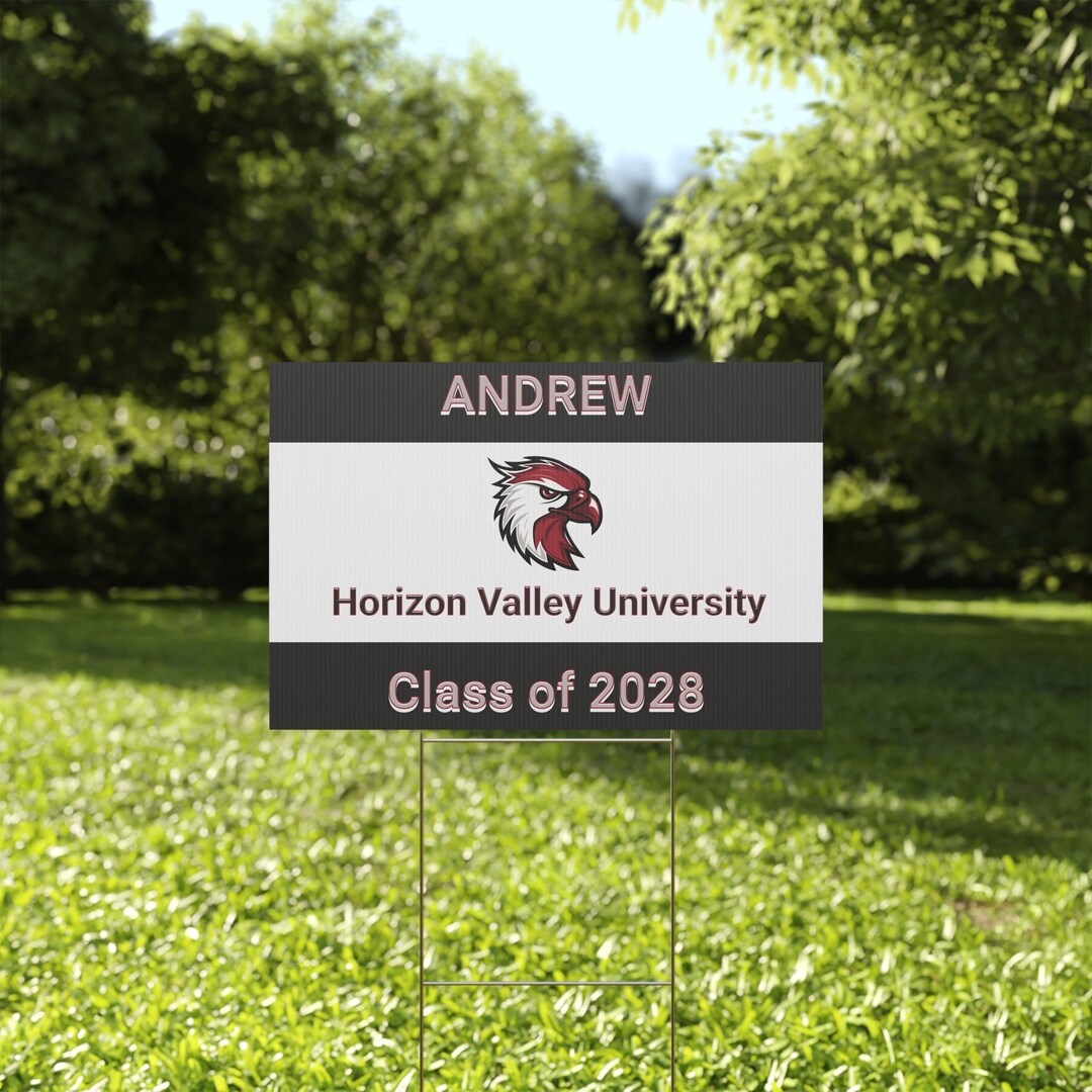 Customizable College Yard Sign - Personalize With Name, School, Year ...