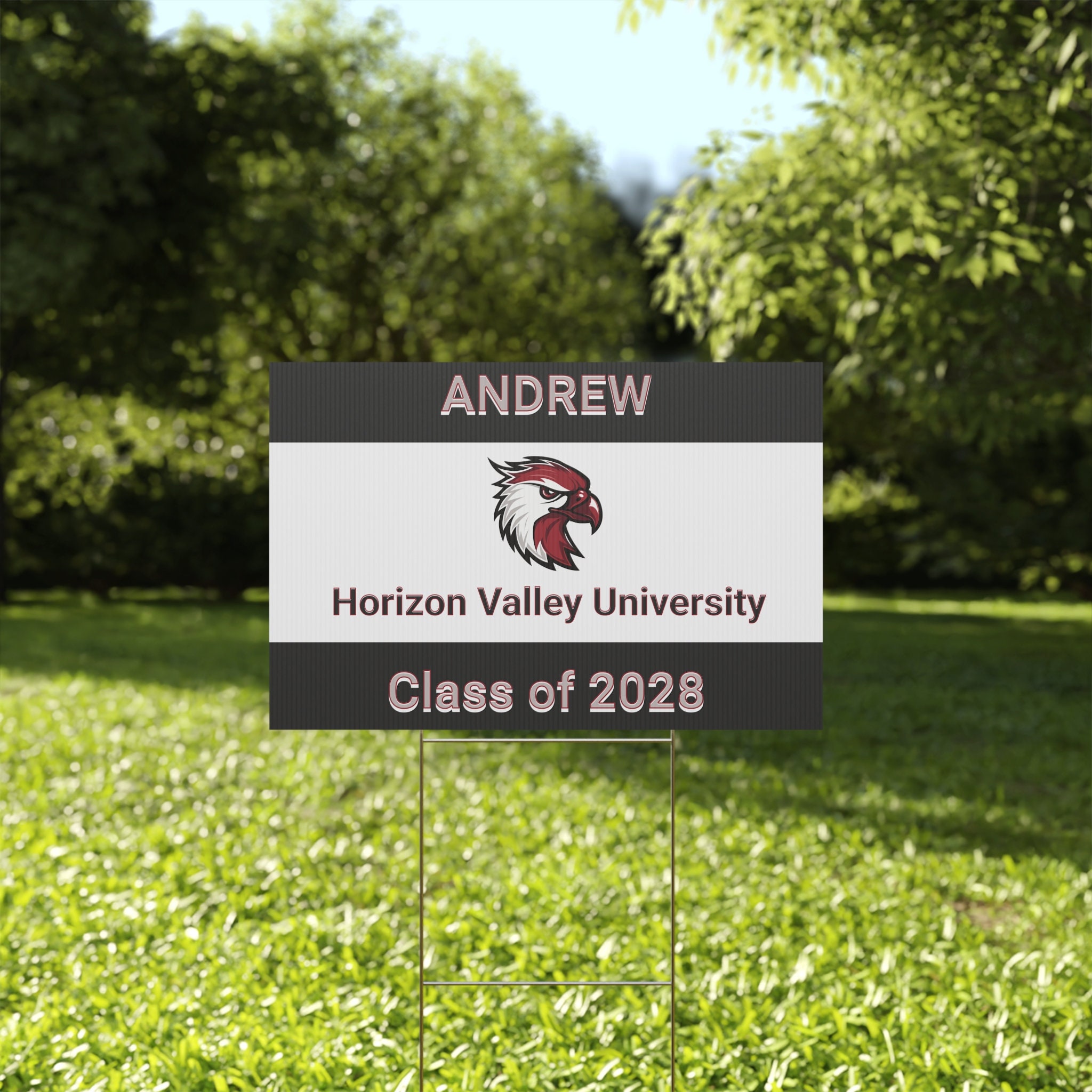 Customizable College Yard Sign Personalize With Name, School, Year ...