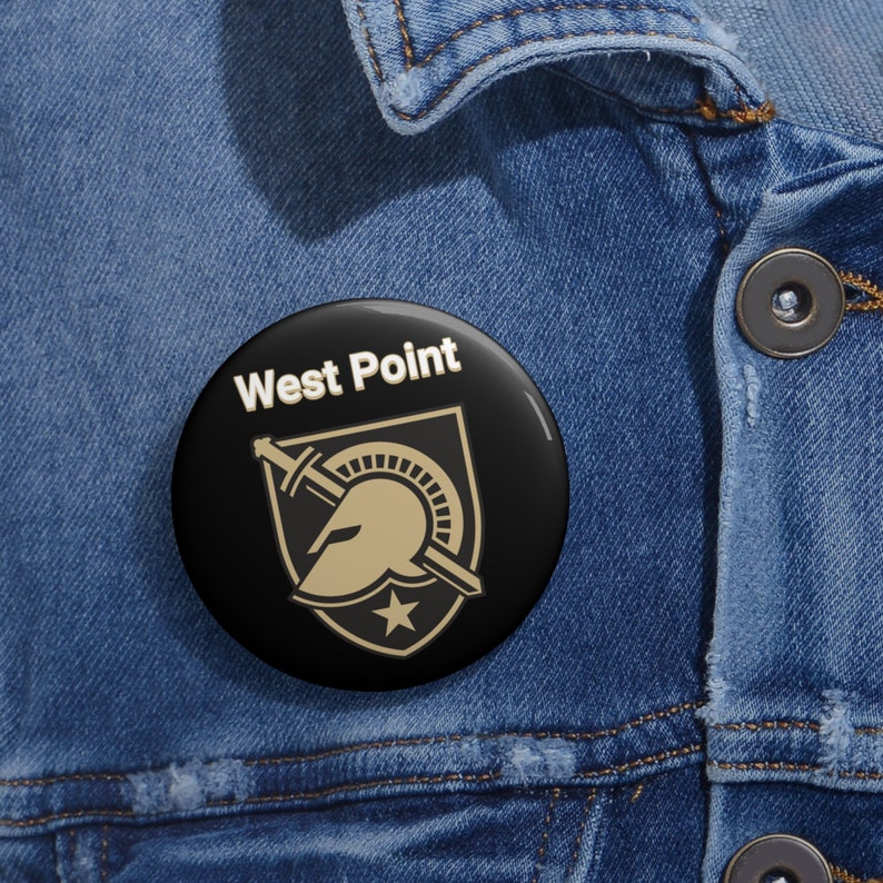 West Point Logo Button 2.25 & 3 Black Background Proudly Display Your ...