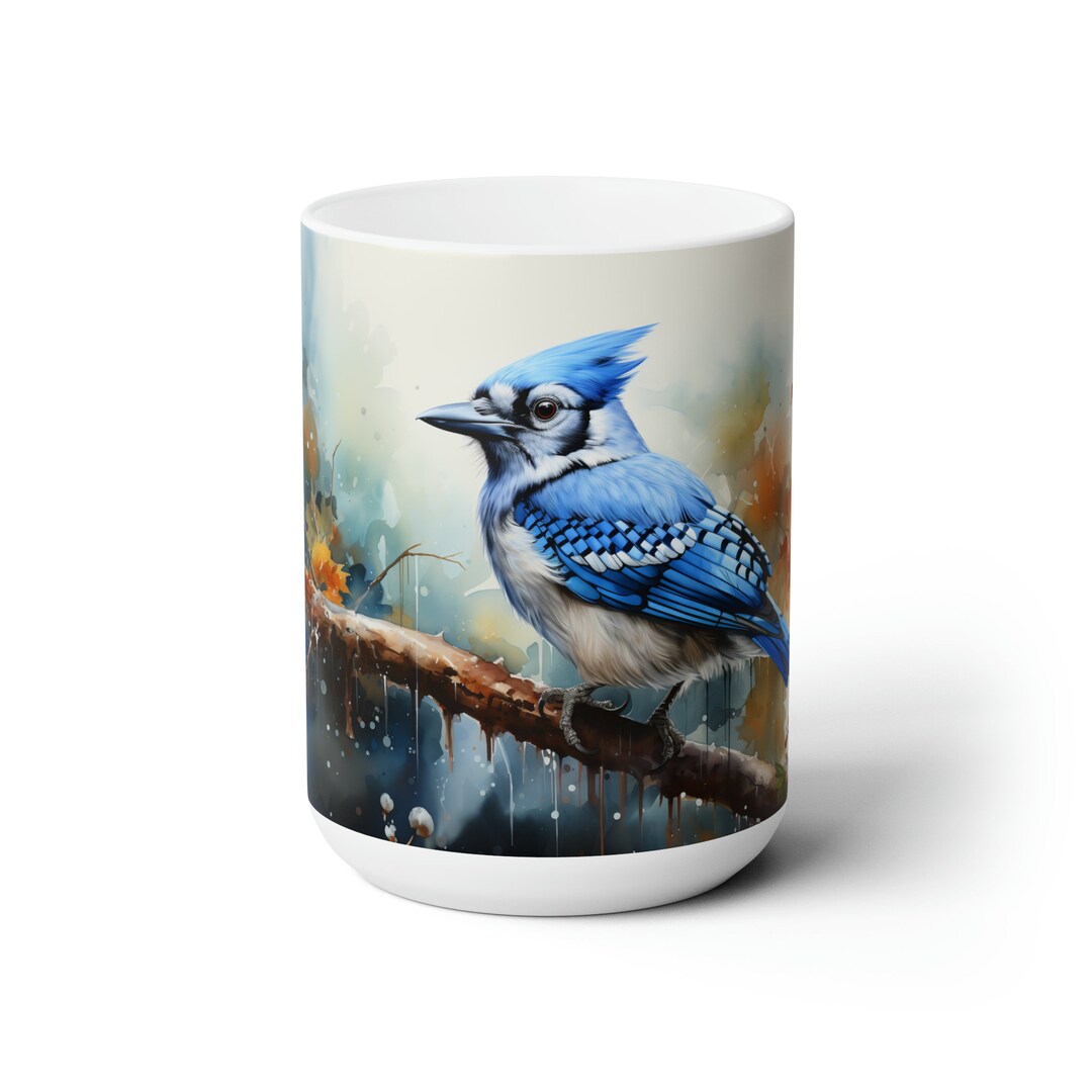 Blue Jay Bird Coffee Mug 15 Oz Bird Watching ** Free Shipping ** - Etsy