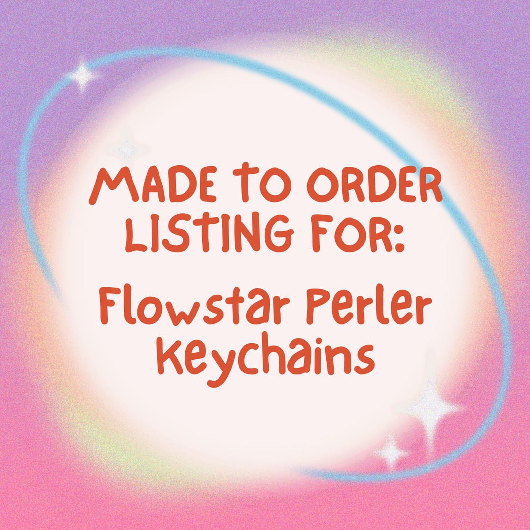 MADE TO ORDER Listing: Custom Flowstar Perler Keychains (rave ...