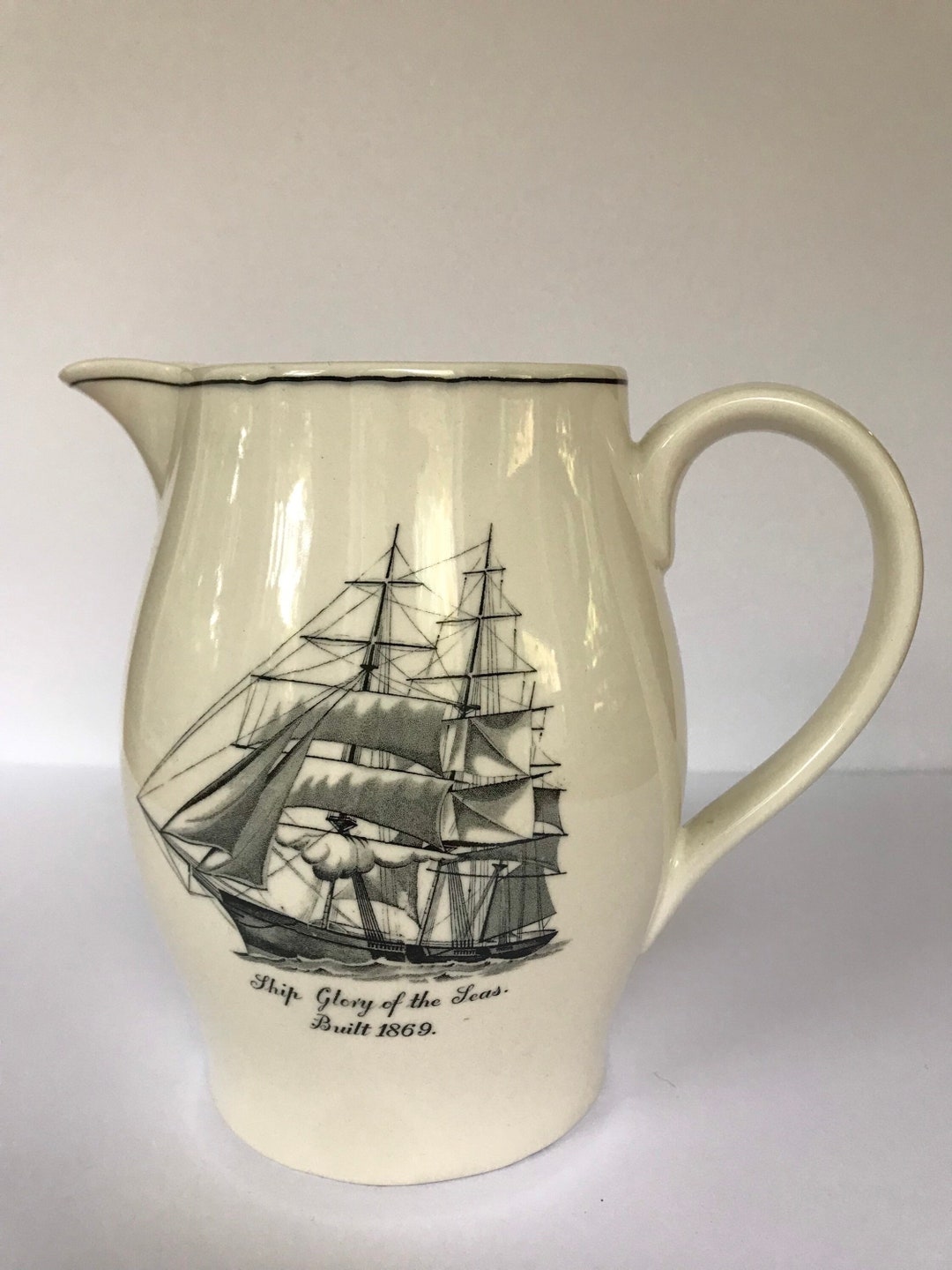 Vintage Pottery Copeland Spode Made in England Pitcher or Jug Black ...