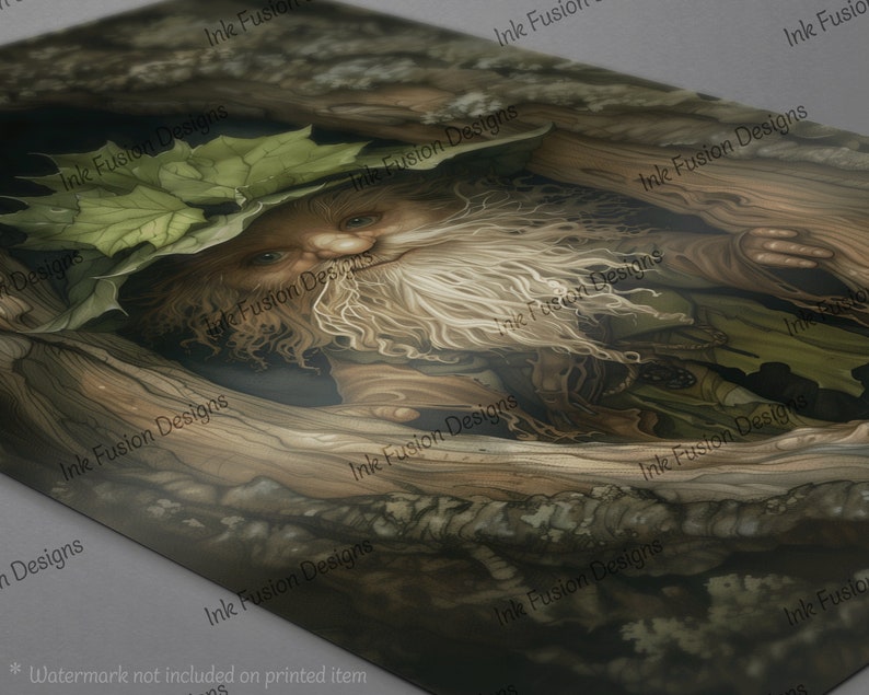Forest Gnome Art Print: Woodland Whimsical Decor Paper - Etsy