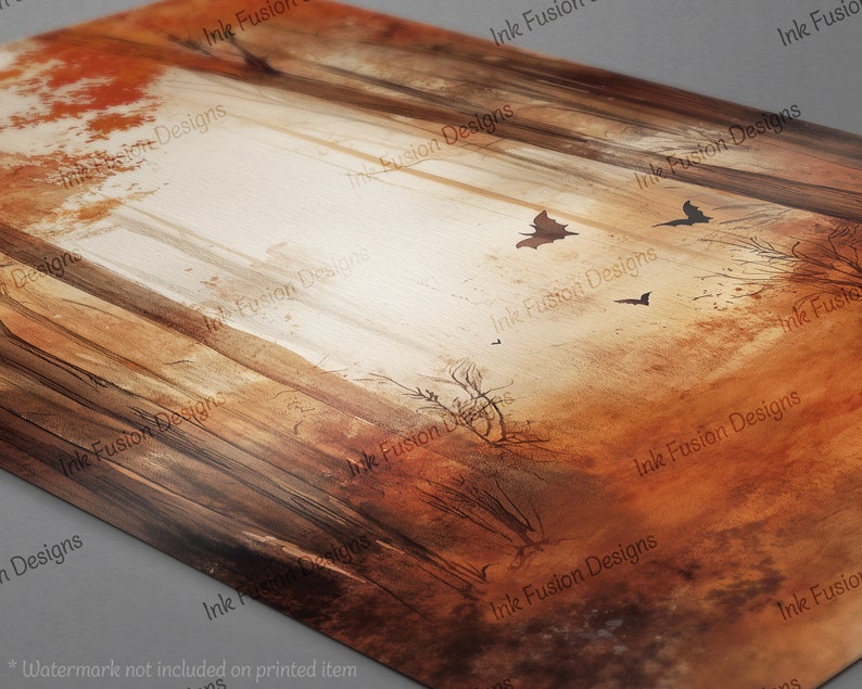 Autumn Bats Art Print: Twilight Forest, Watercolor Style - Etsy