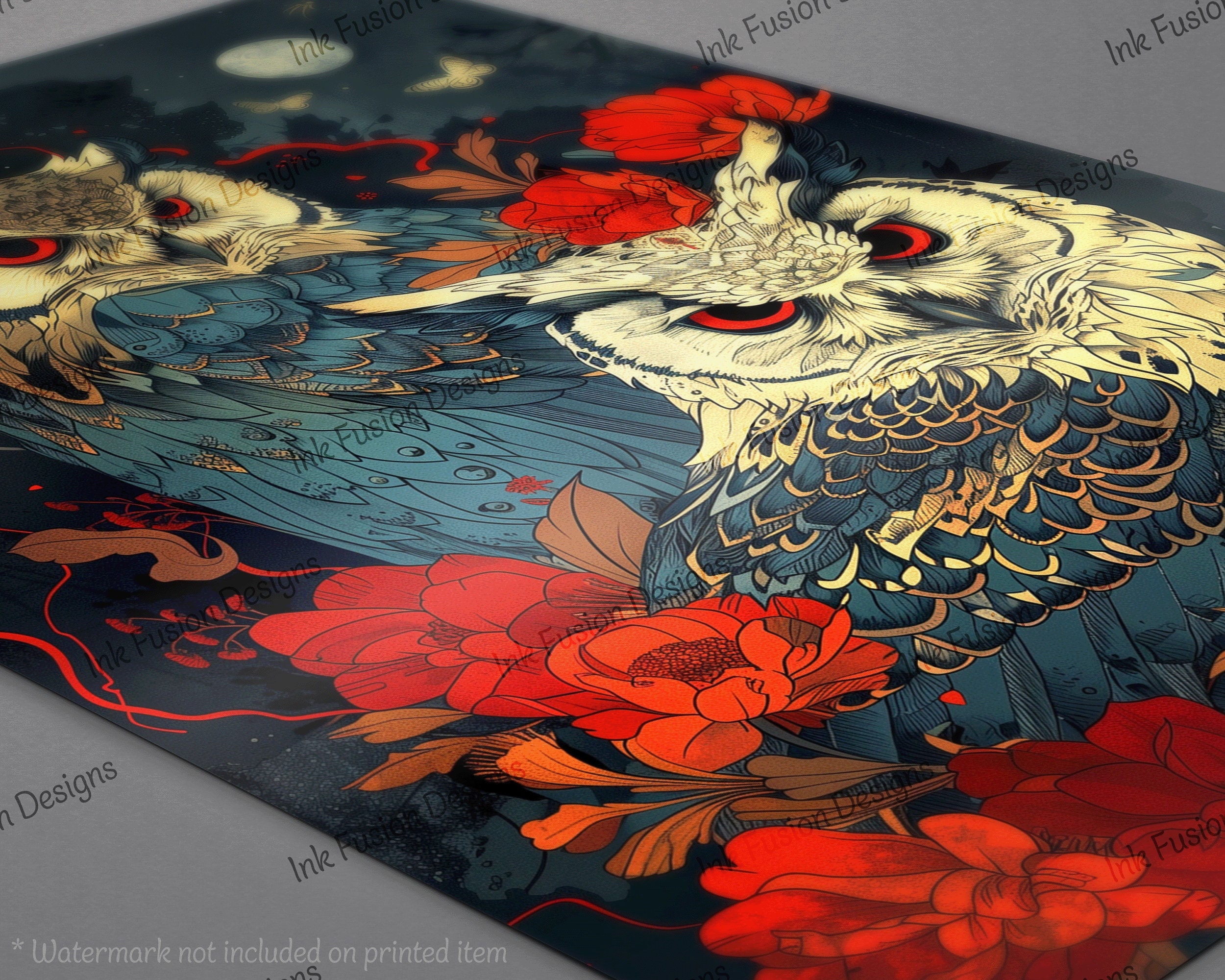 Vermilion Vow Decorative Art Paper Owl Guardians of the Night High ...