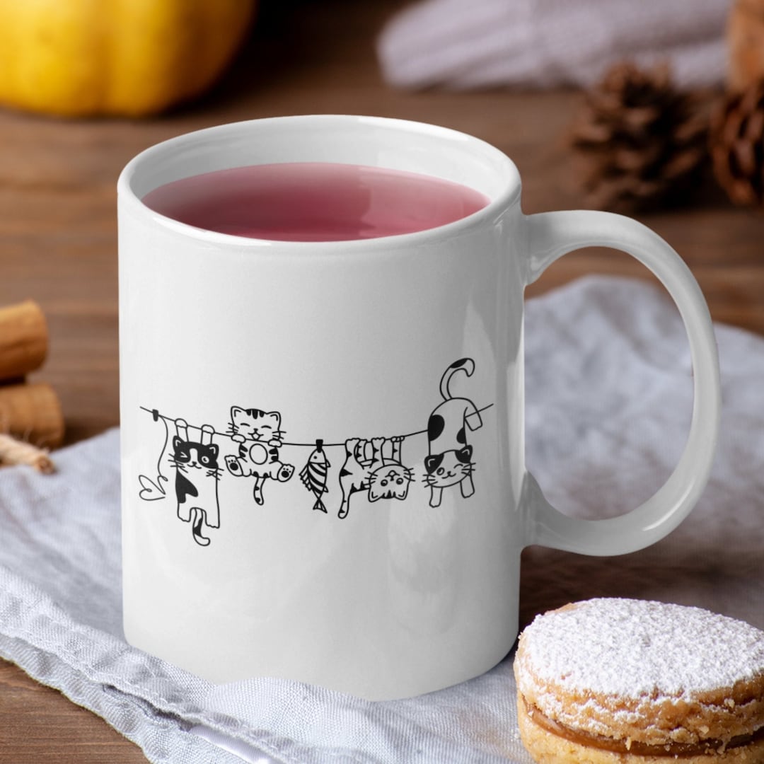 Cat Lovers Mug | Playful Kittens Mug | Cat Mom Mugs | Cat Person Mug ...