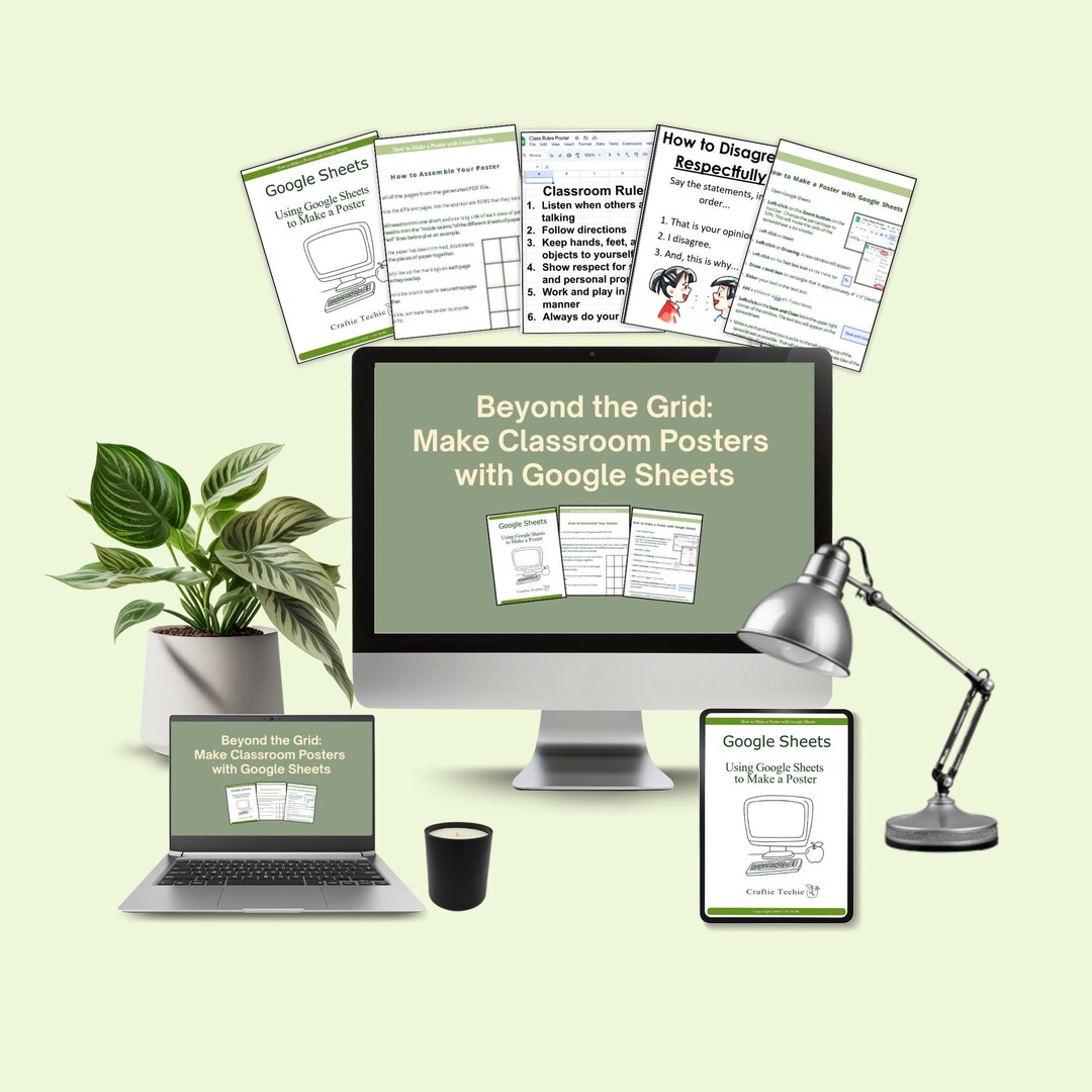 Beyond the Grid: Make Classroom Posters With Google Sheets - Etsy