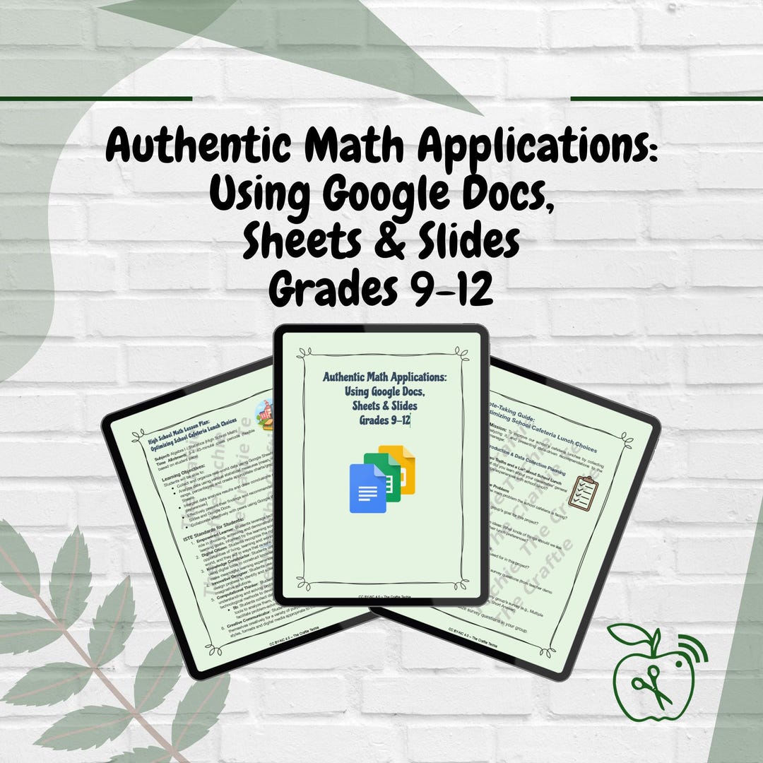 High School Math Unit Using Google Sheets, Docs, & Slides - Etsy