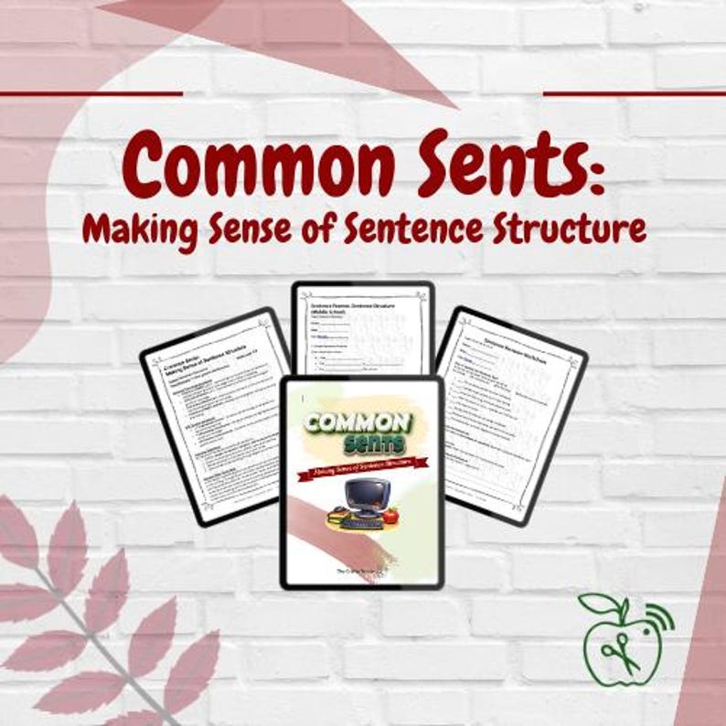 Common Sents: Making Sense of Sentence Structure - Etsy