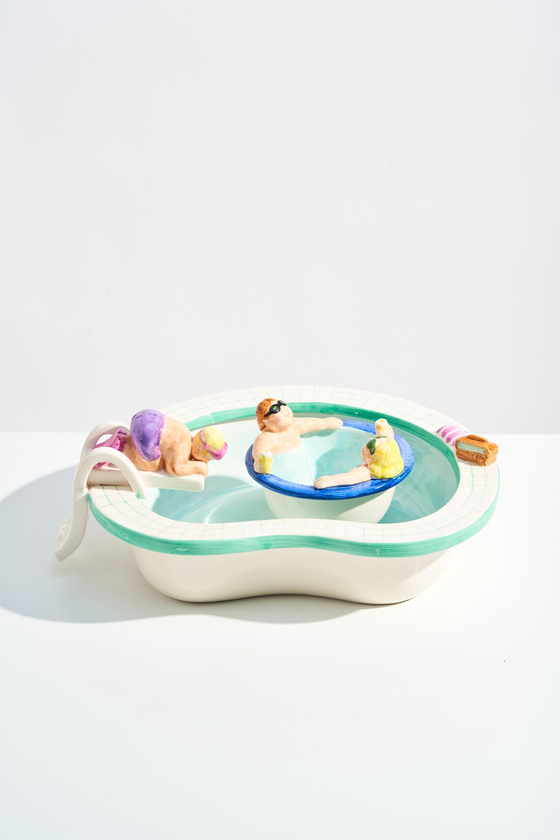 Vintage Lotus Swimming Pool and Jacuzzi Chip and Dip Bowl Set // 1990s ...