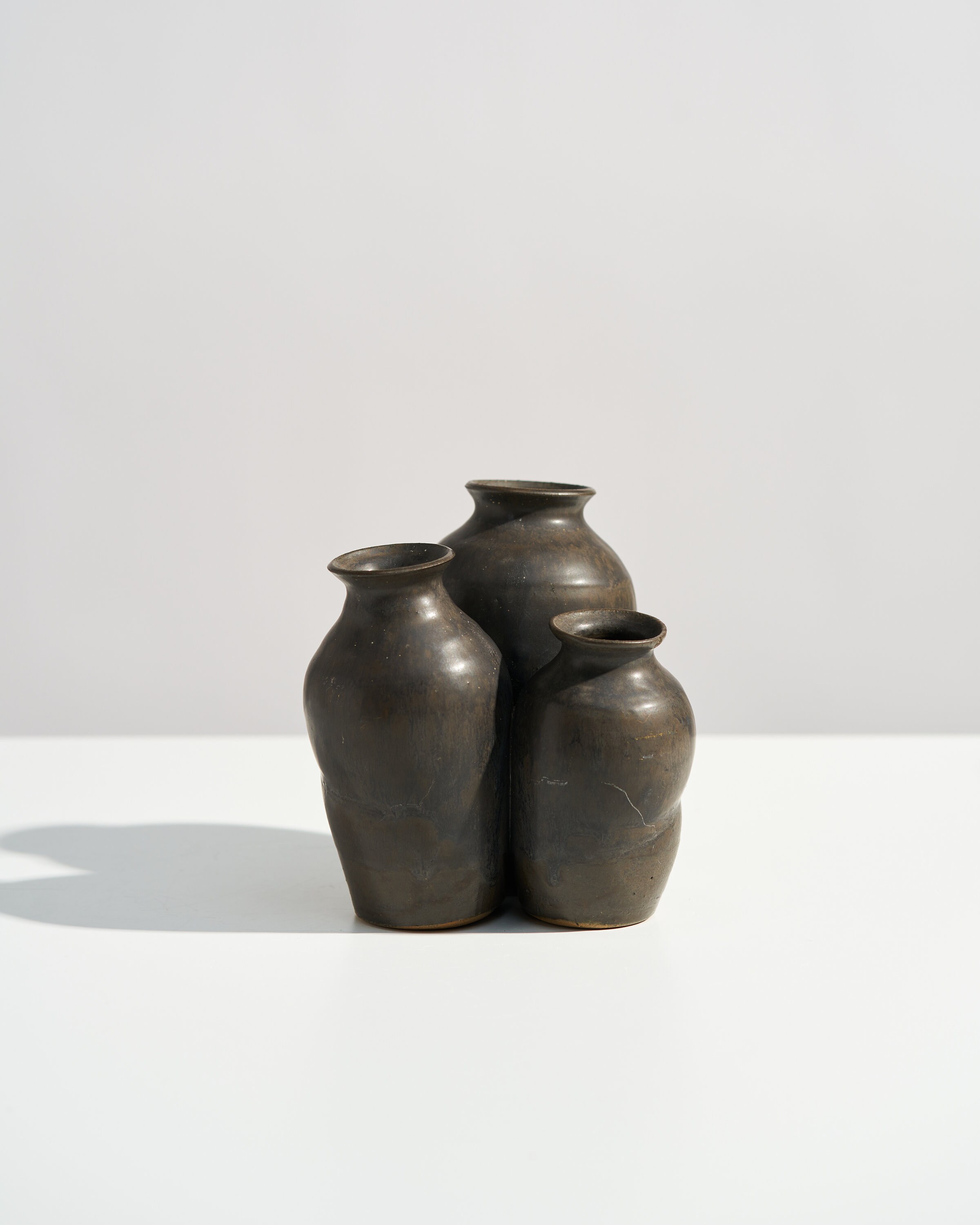 Vintage Stoneware Studio Pottery Trio Vase // Handmade With Artist Mark ...