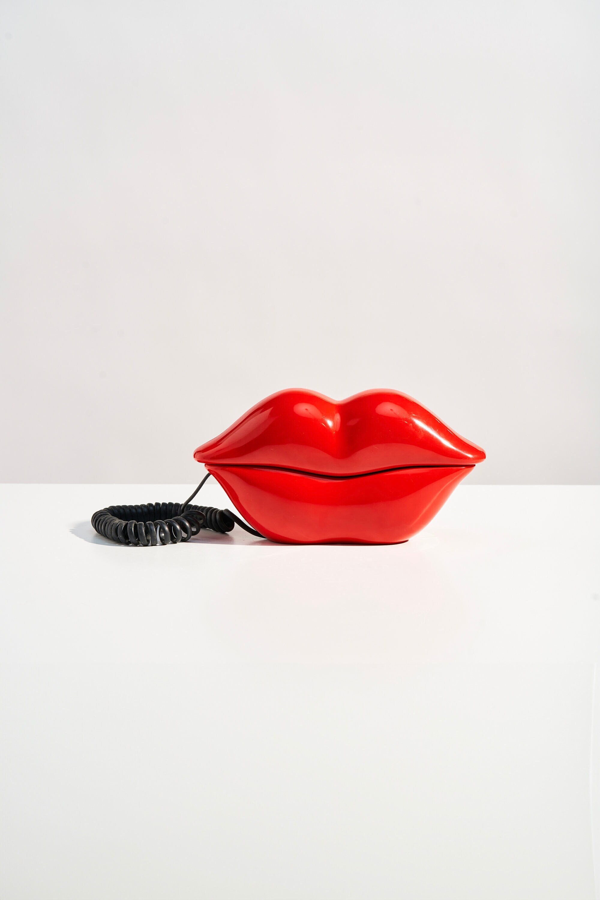 Vintage 1980s Red Lips Telephone - Etsy