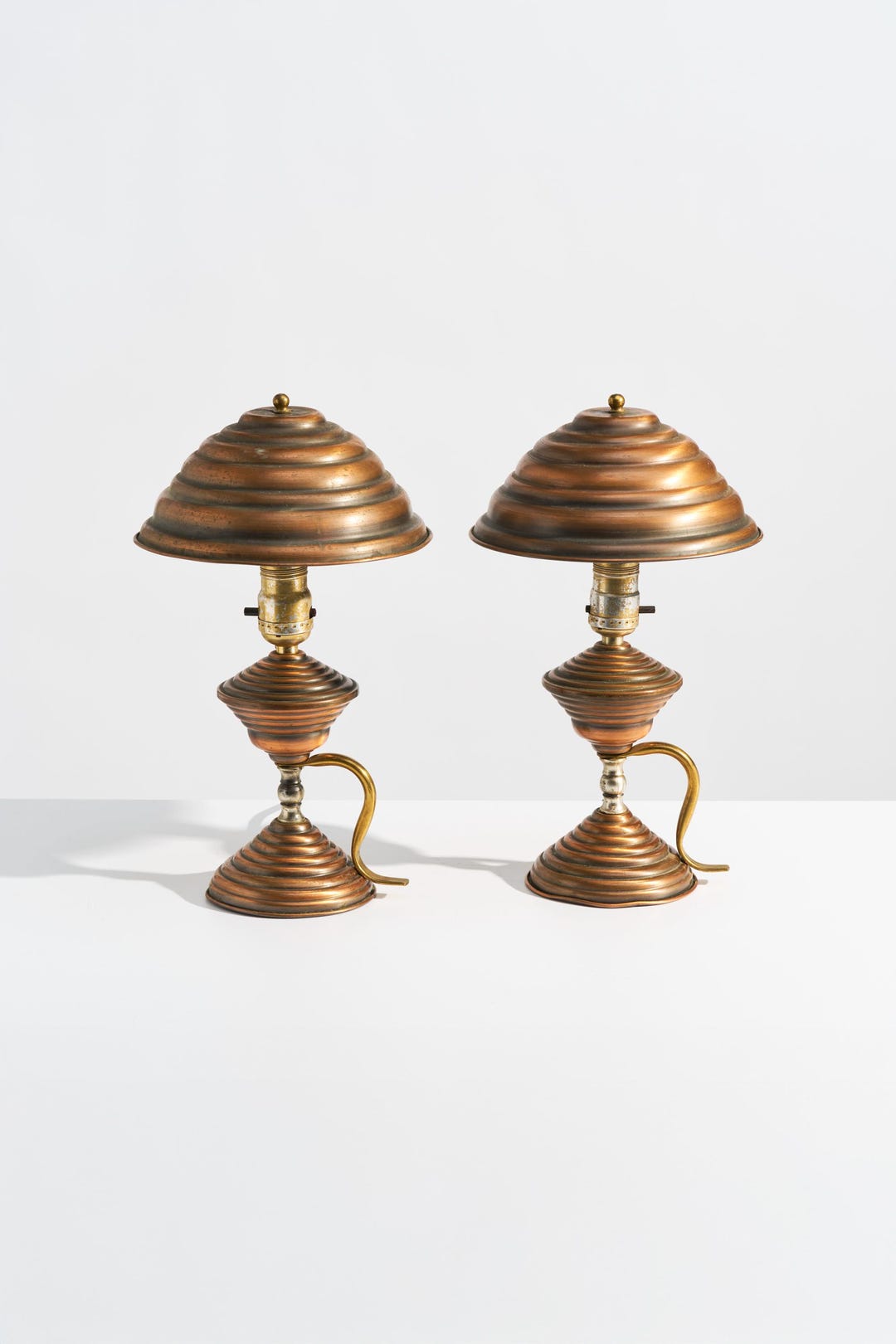1930s Vintage Art Deco Streamline Moderne Copper Table Lamps ...