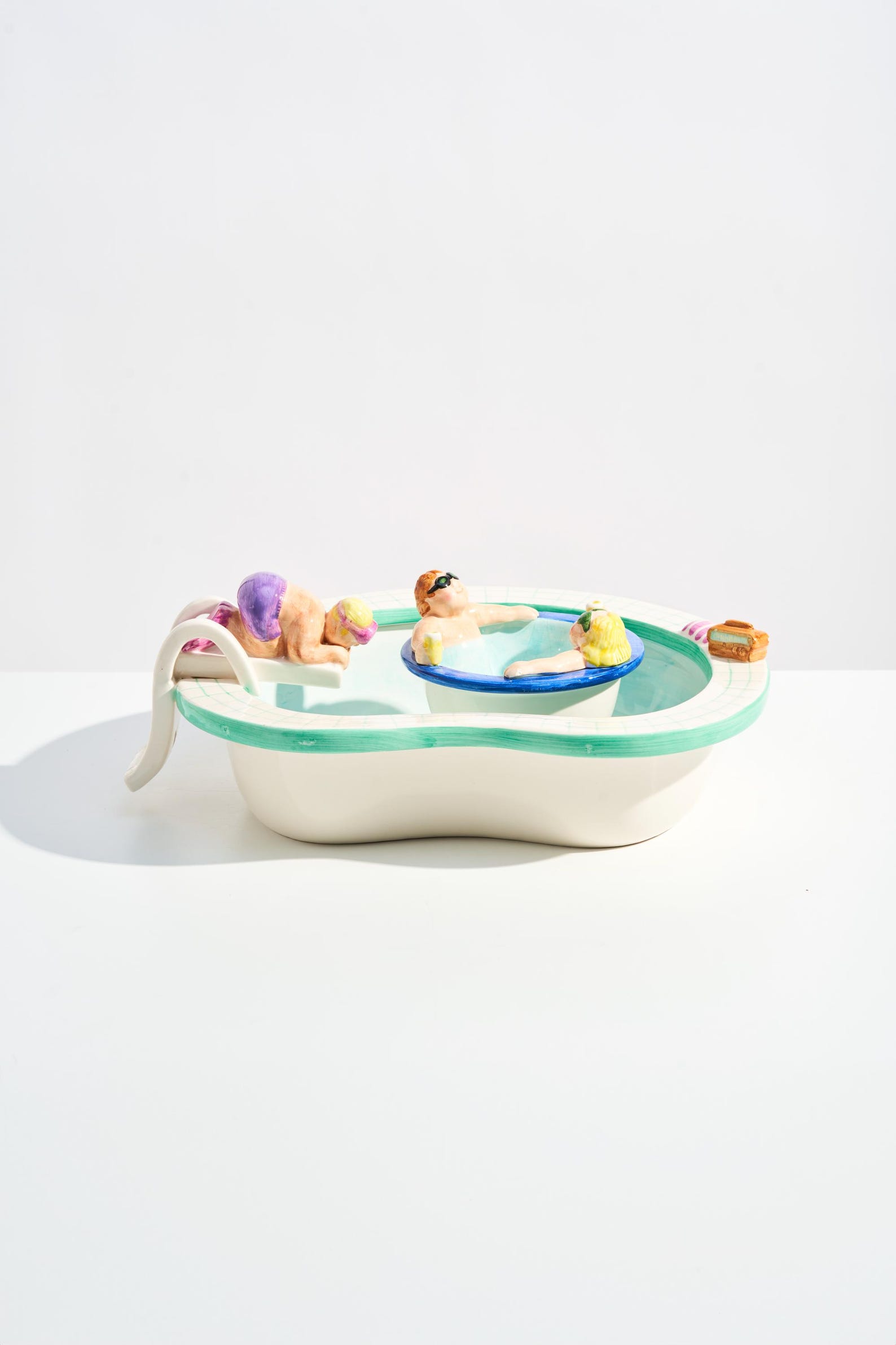 Vintage Lotus Swimming Pool and Jacuzzi Chip and Dip Bowl Set // 1990s ...