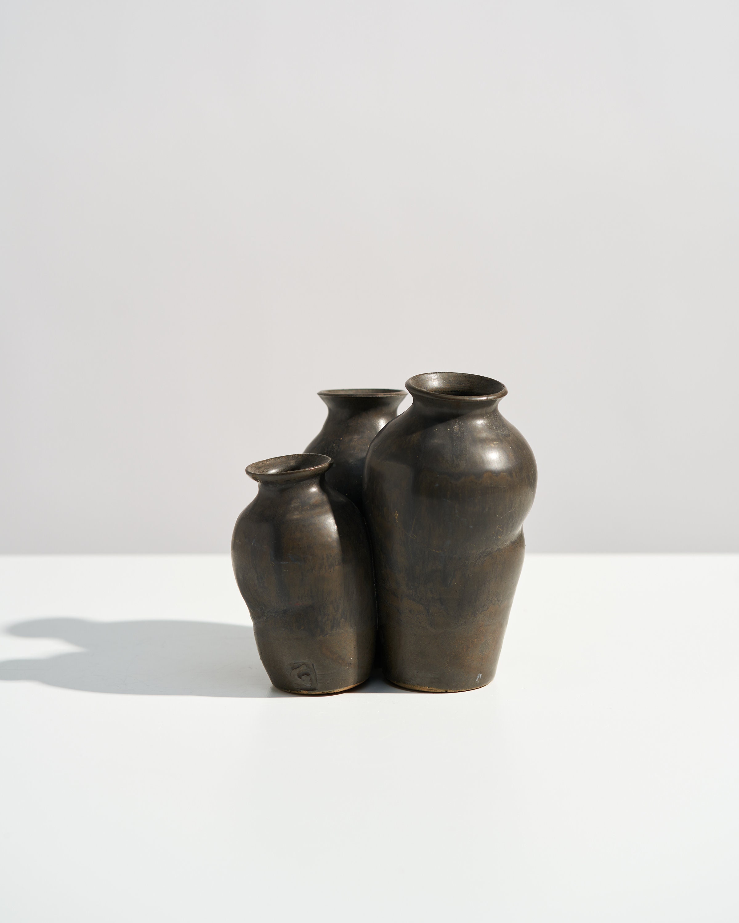 Vintage Stoneware Studio Pottery Trio Vase // Handmade With Artist Mark ...