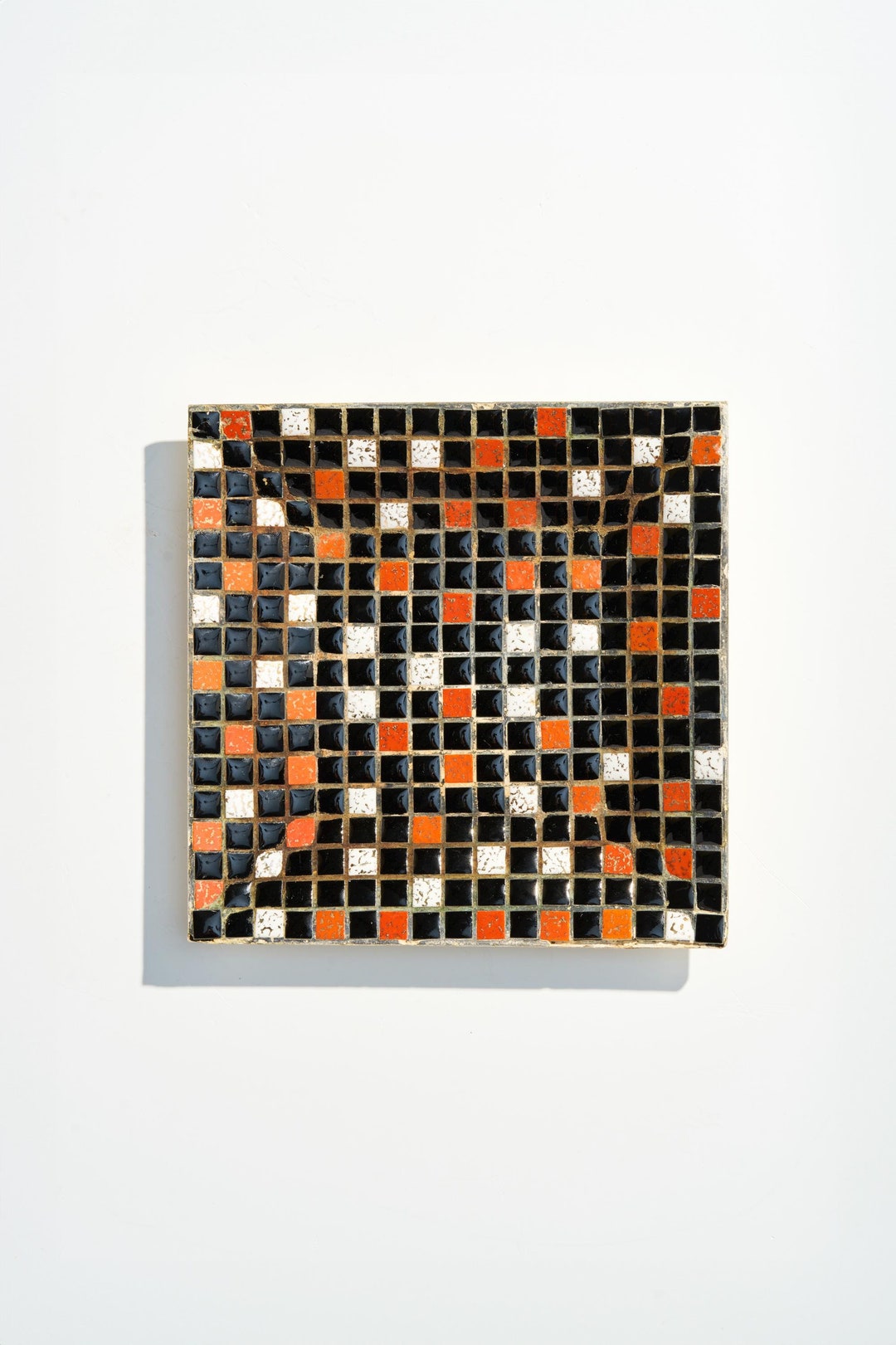 Vintage MCM Mosaic Tile Tray // Retro Mid Century Modern Catchall With ...