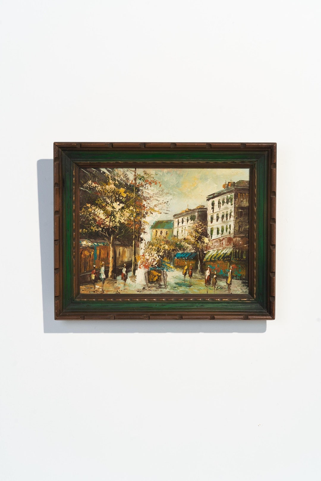 Vintage Mid-century Impressionist European Streetscape Oil Painting ...
